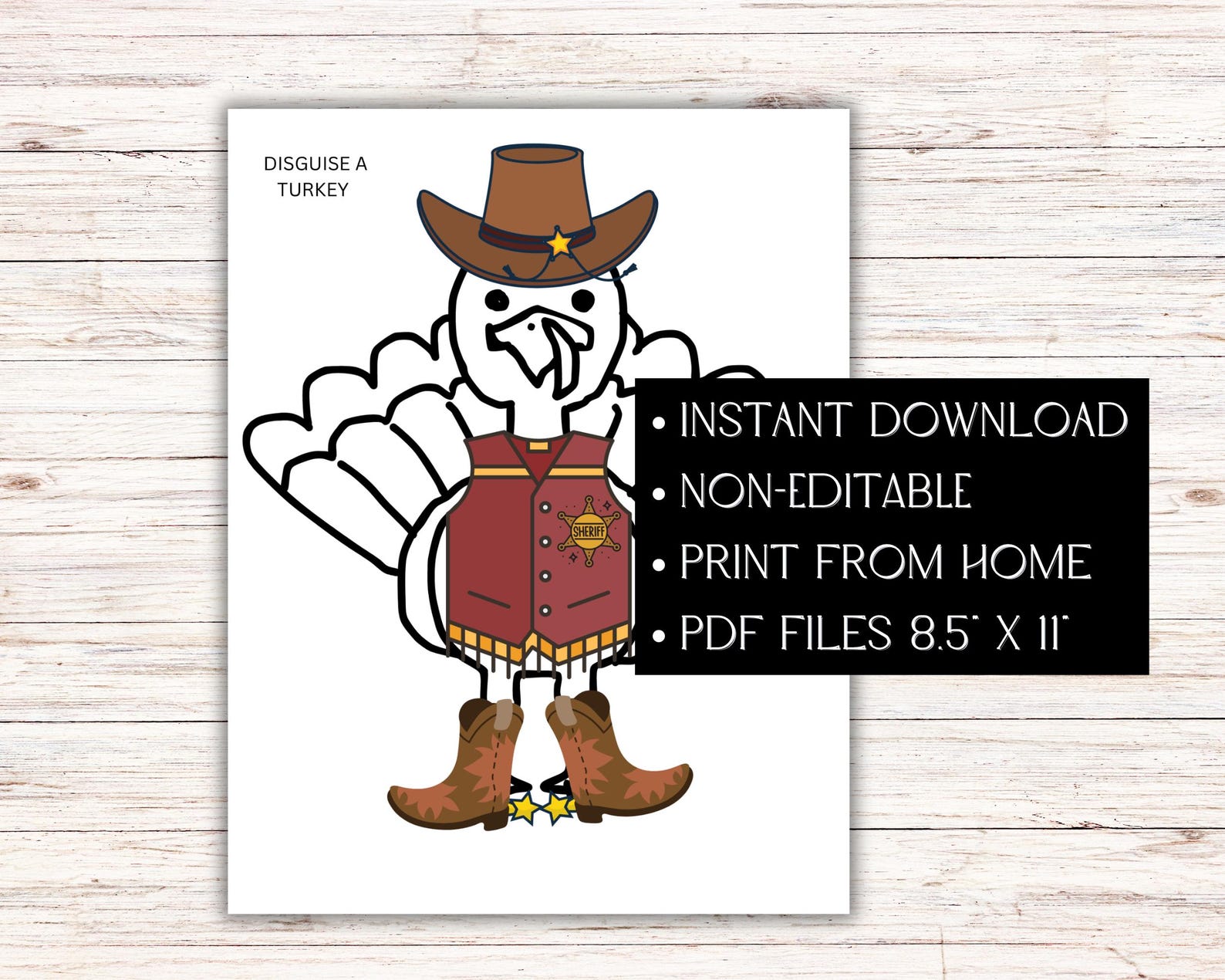 Disguise a Turkey, Turkey in Disguise Printable, Thanksgiving ...