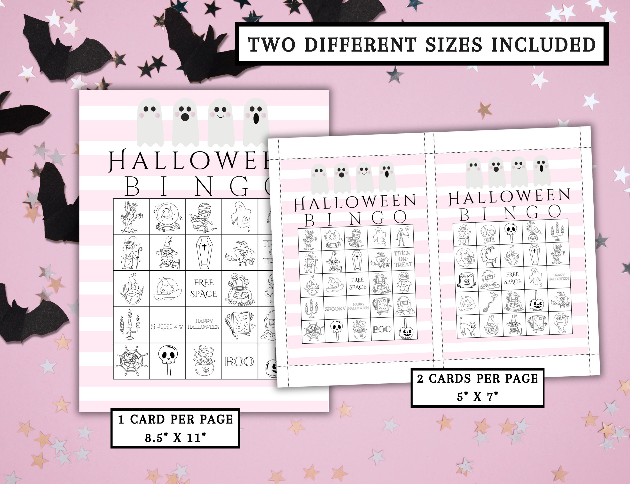 Halloween Bingo Cards, Happy Halloween Bingo, Halloween Bingo for Kids ...
