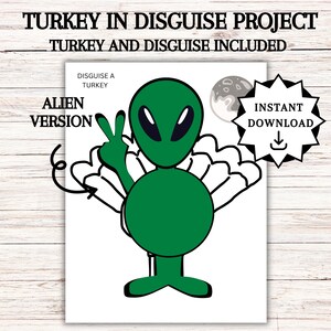Disguise a Turkey, Turkey in Disguise Printable, Thanksgiving ...