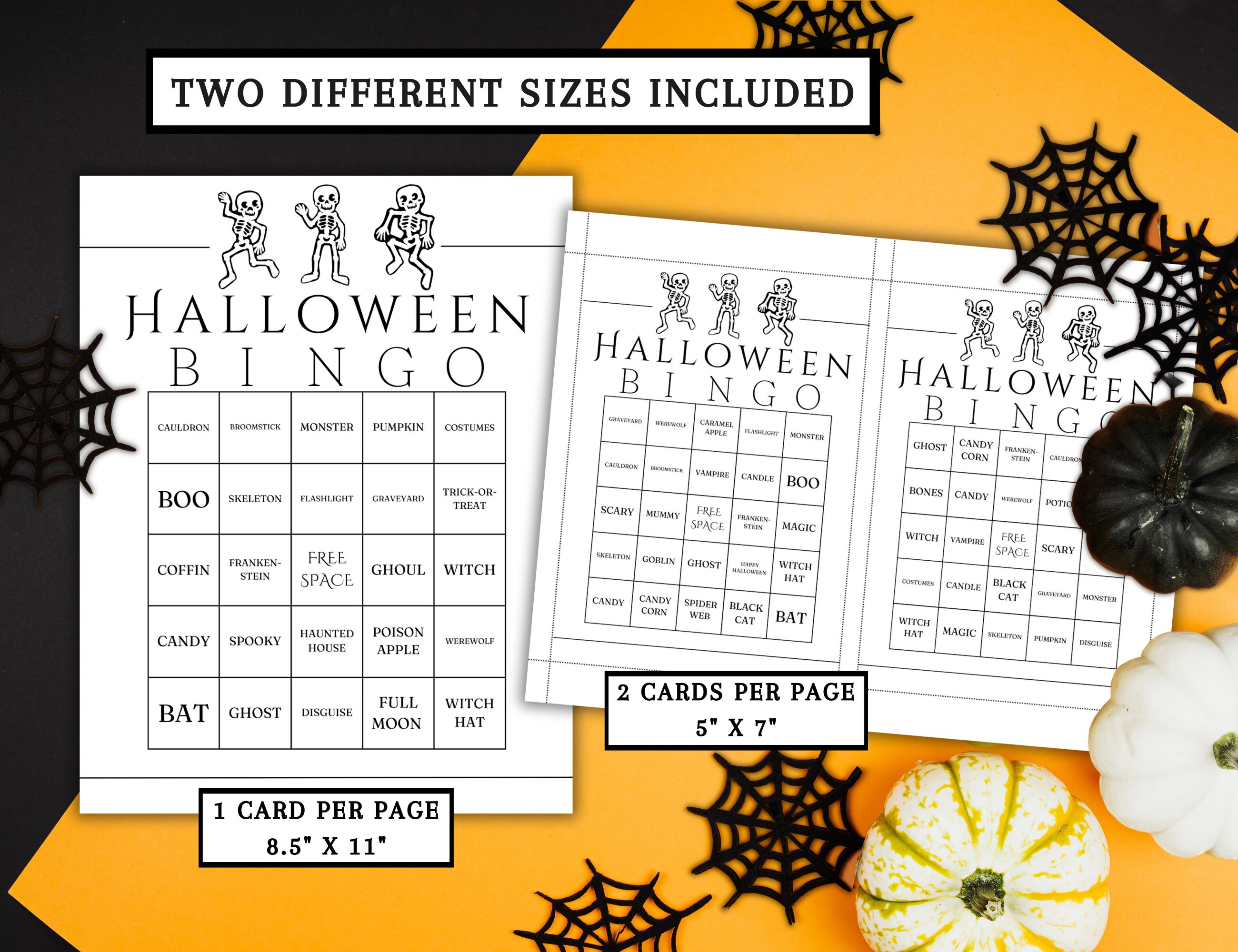 Printable Halloween Bingo Cards Happy Halloween Bingo - Etsy