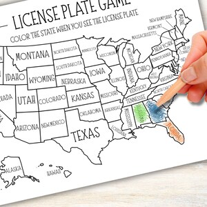 Road Trip Games, License Plate Game, Road Trip Bingo, Travel Bingo, Car ...