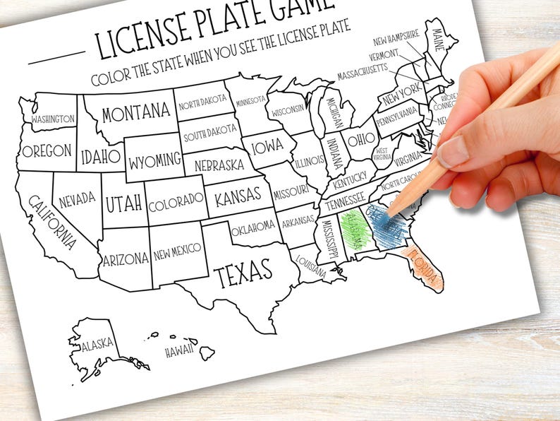 Road Trip Games, License Plate Game, Road Trip Bingo, Travel Bingo, Car ...