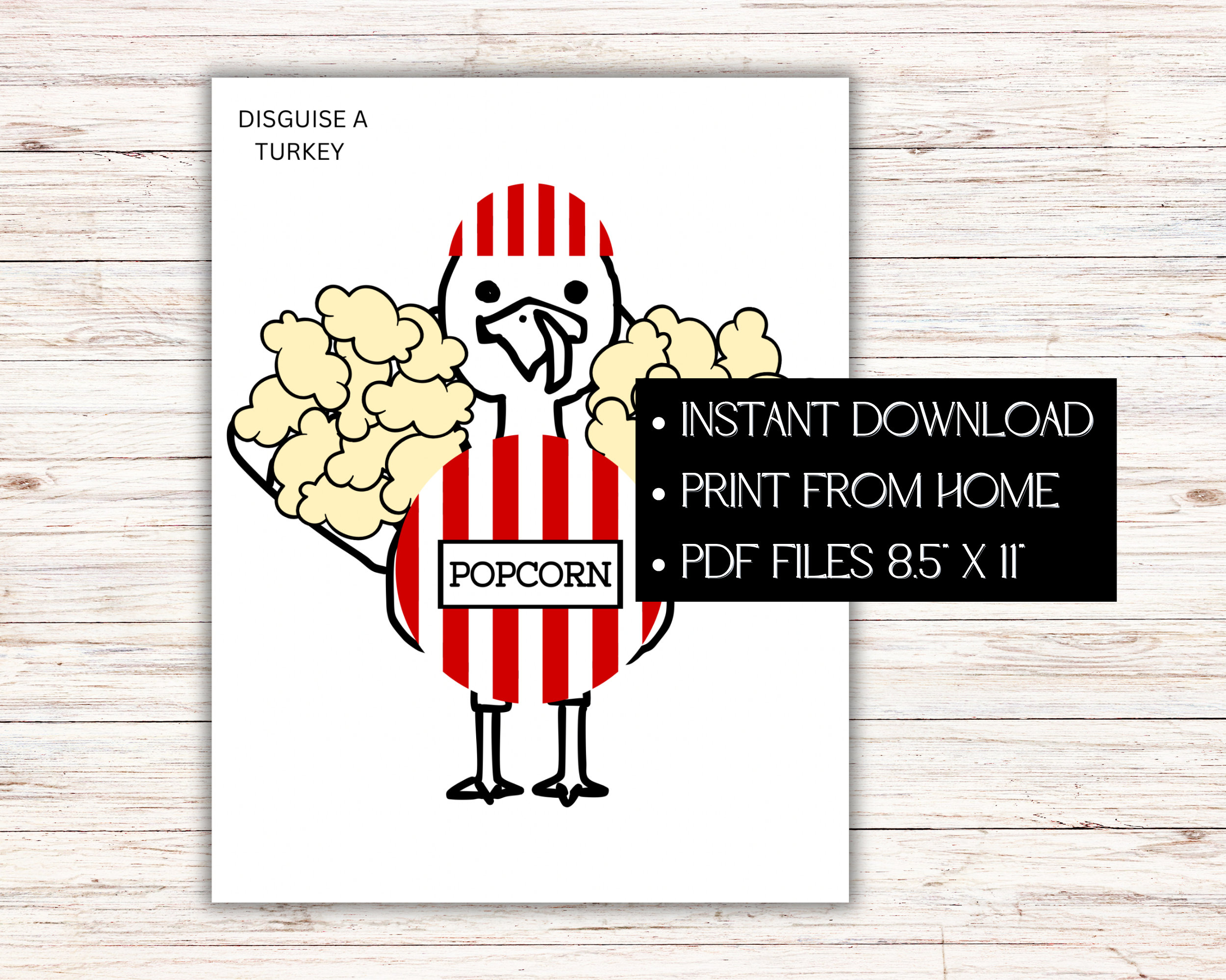 Disguise a Turkey, Turkey in Disguise Printable, Thanksgiving ...