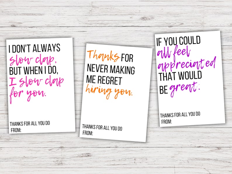 Funny Employee Appreciation Day Printable Employee - Etsy