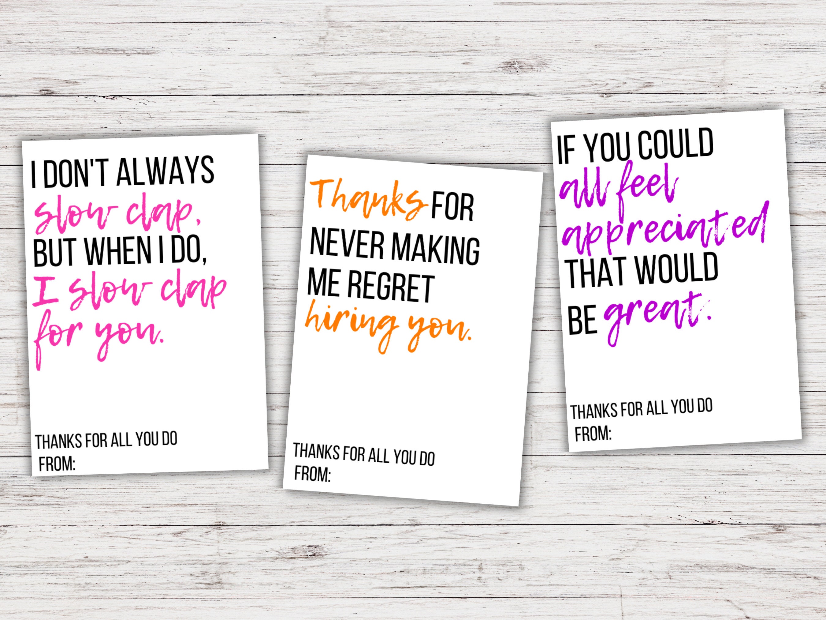 Funny Employee Appreciation Day, Printable Employee Appreciation Cards ...