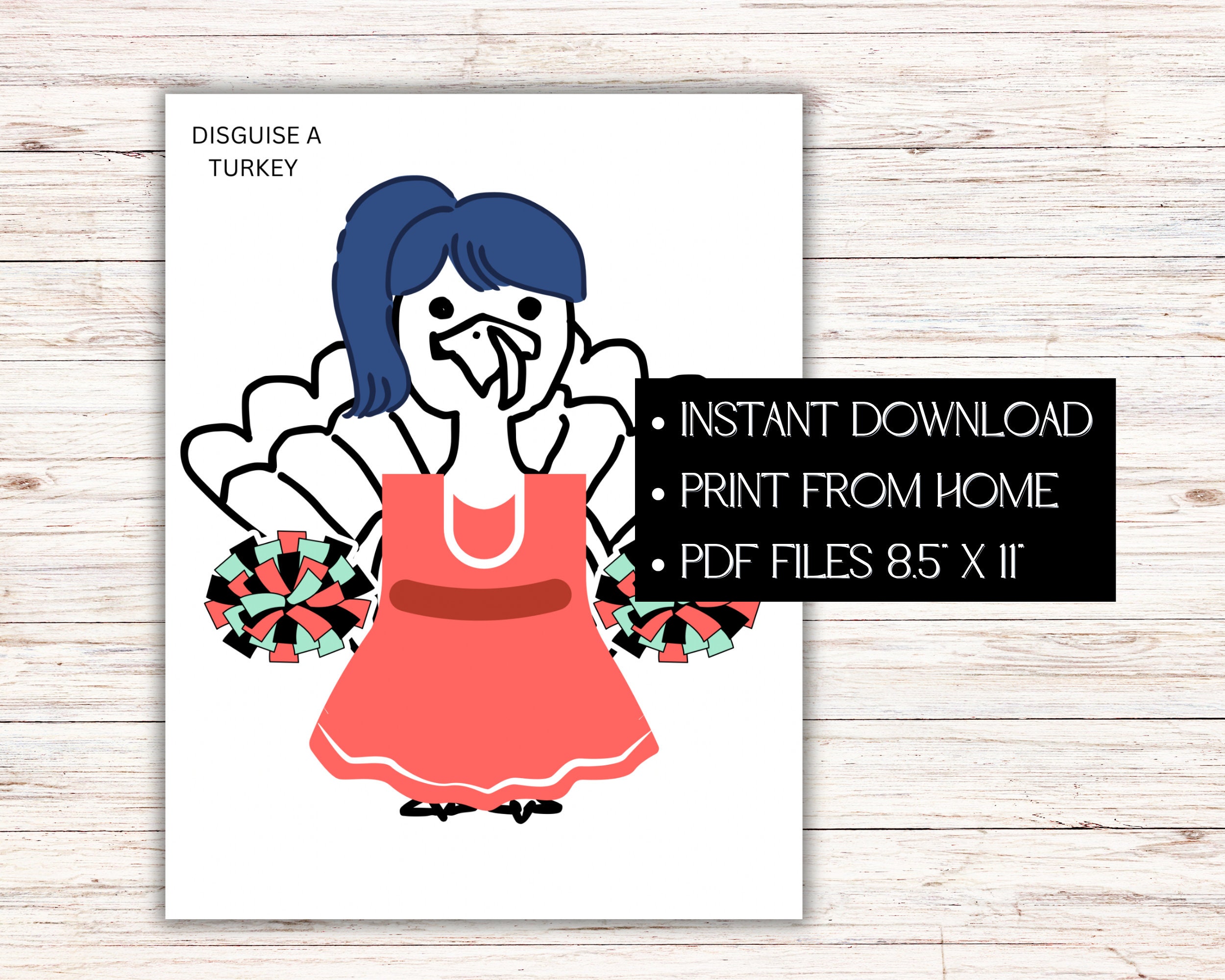 Disguise a Turkey, Turkey in Disguise Printable, Thanksgiving ...