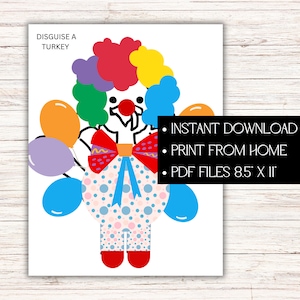 Disguise a Turkey, Turkey in Disguise Printable, Thanksgiving ...