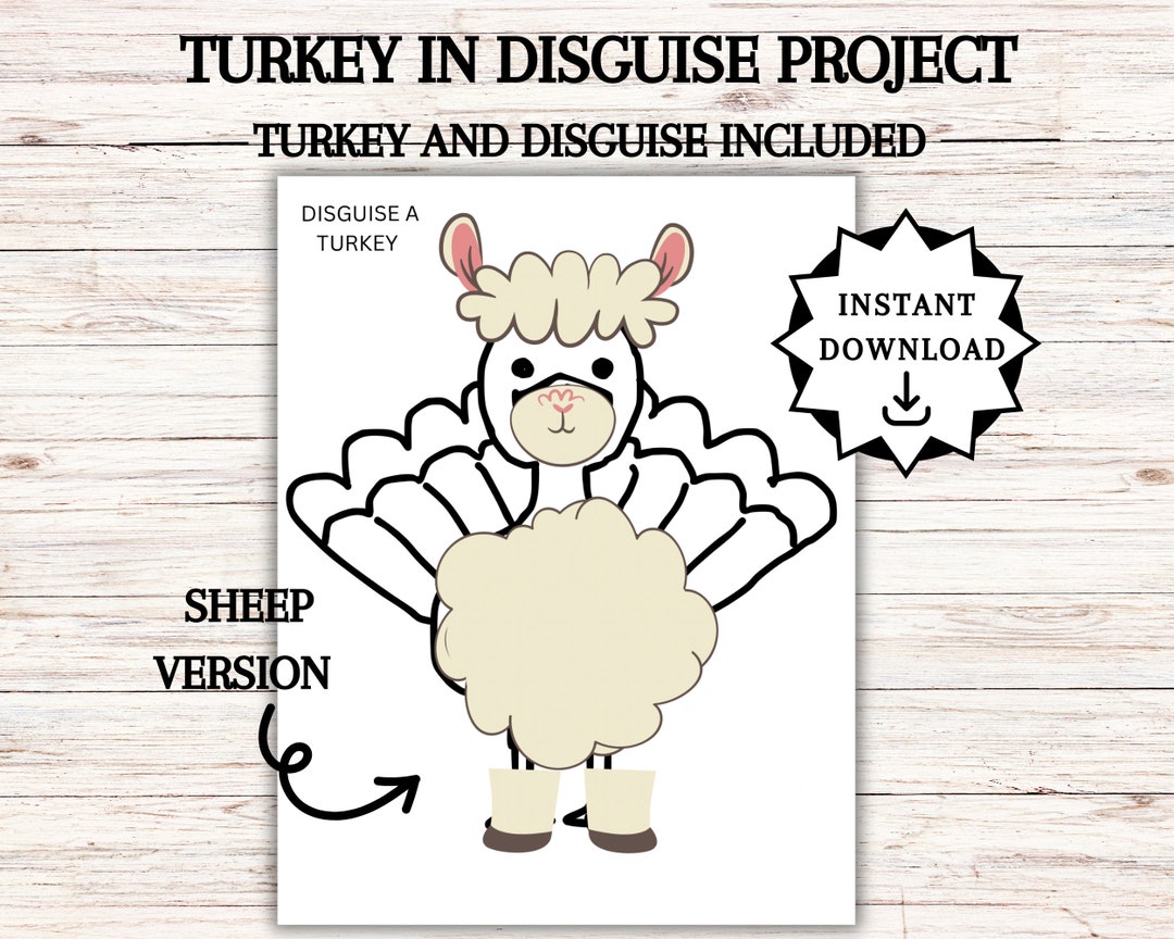 Disguise a Turkey, Turkey in Disguise Printable, Thanksgiving ...