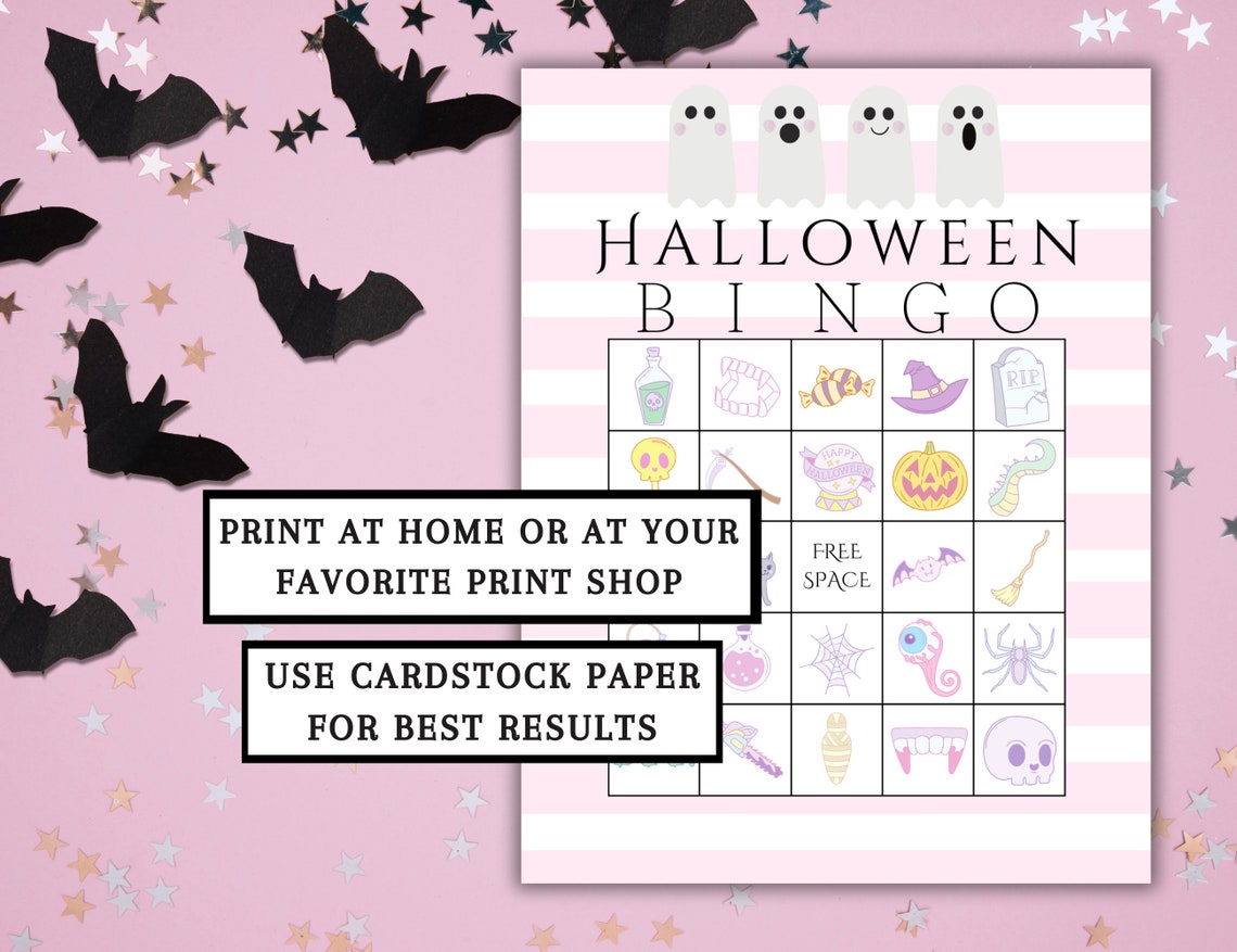 Halloween Bingo Cards, Printable Halloween Bingo, Halloween Party Game ...