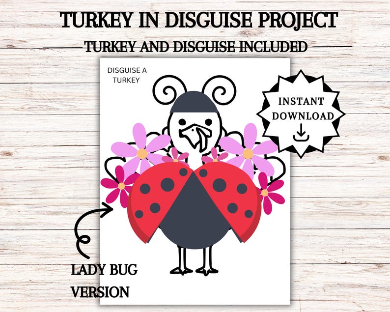 Disguise a Turkey, Turkey in Disguise Printable, Thanksgiving ...