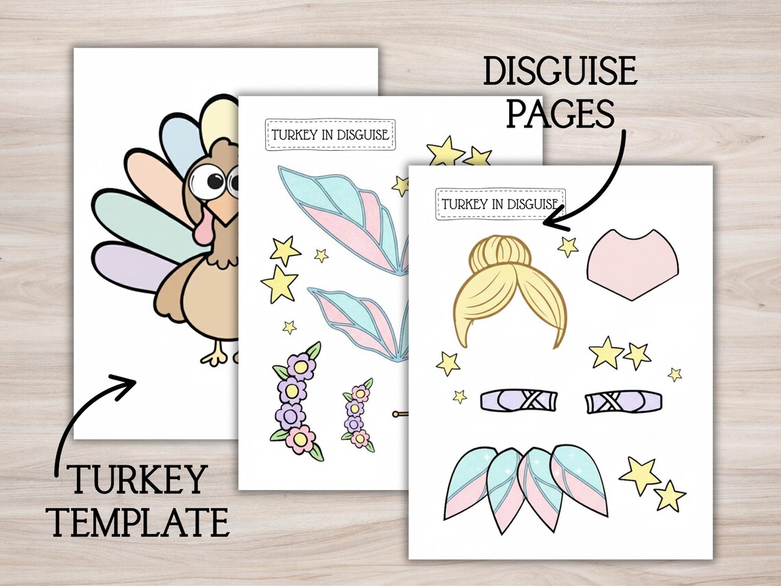 Disguise a Turkey, Turkey in Disguise Printable, Thanksgiving ...