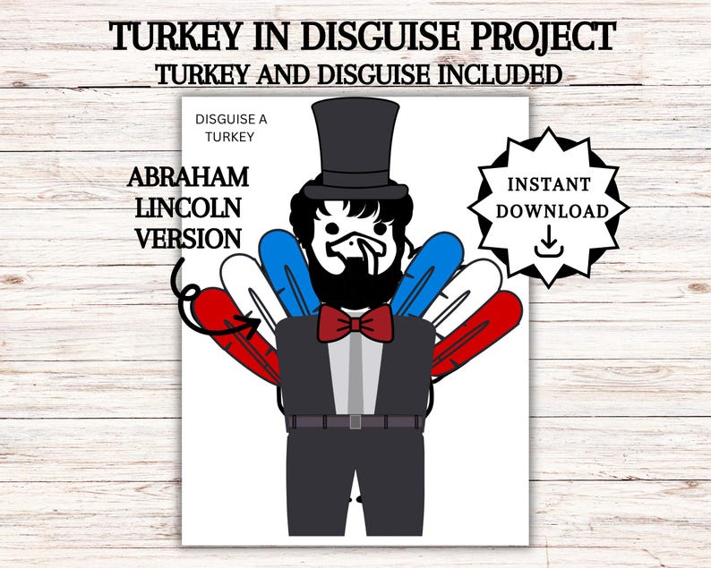 Disguise a Turkey, Turkey in Disguise Printable, Thanksgiving ...