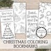 Christmas Coloring Bookmarks, Printable Bookmarks for Kids, DIY ...