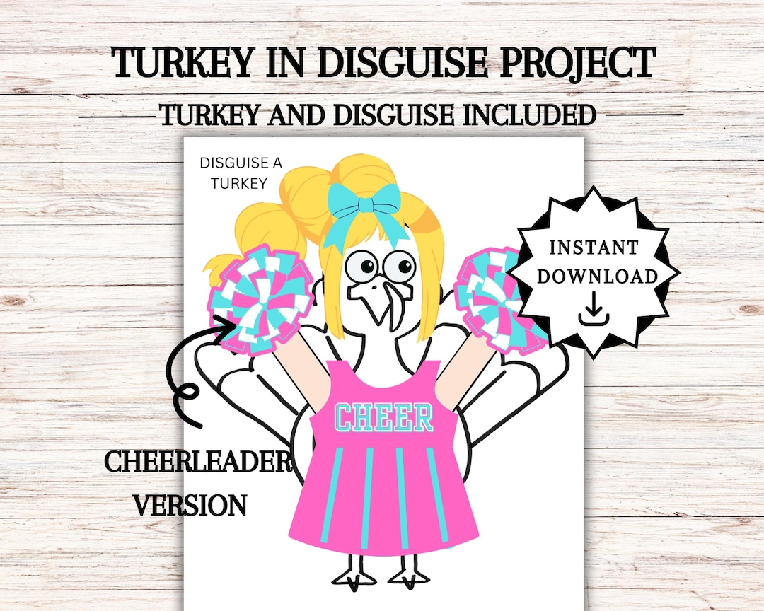 Disguise a Turkey, Turkey in Disguise Printable, Thanksgiving ...