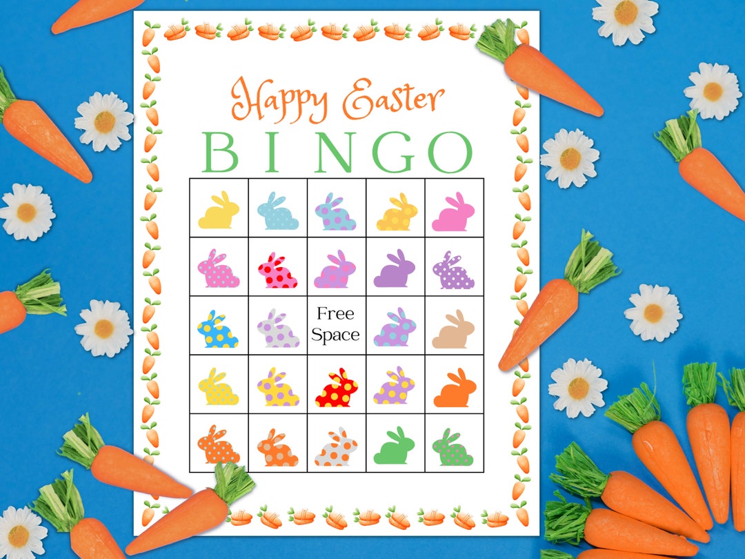 Easter Bingo, Printable Easter Bingo, Holiday Bingo, Easter Bingo Cards ...