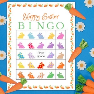Easter Bingo, Printable Easter Bingo, Holiday Bingo, Easter Bingo Cards ...