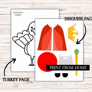 Disguise a Turkey, Turkey in Disguise Printable, Thanksgiving ...
