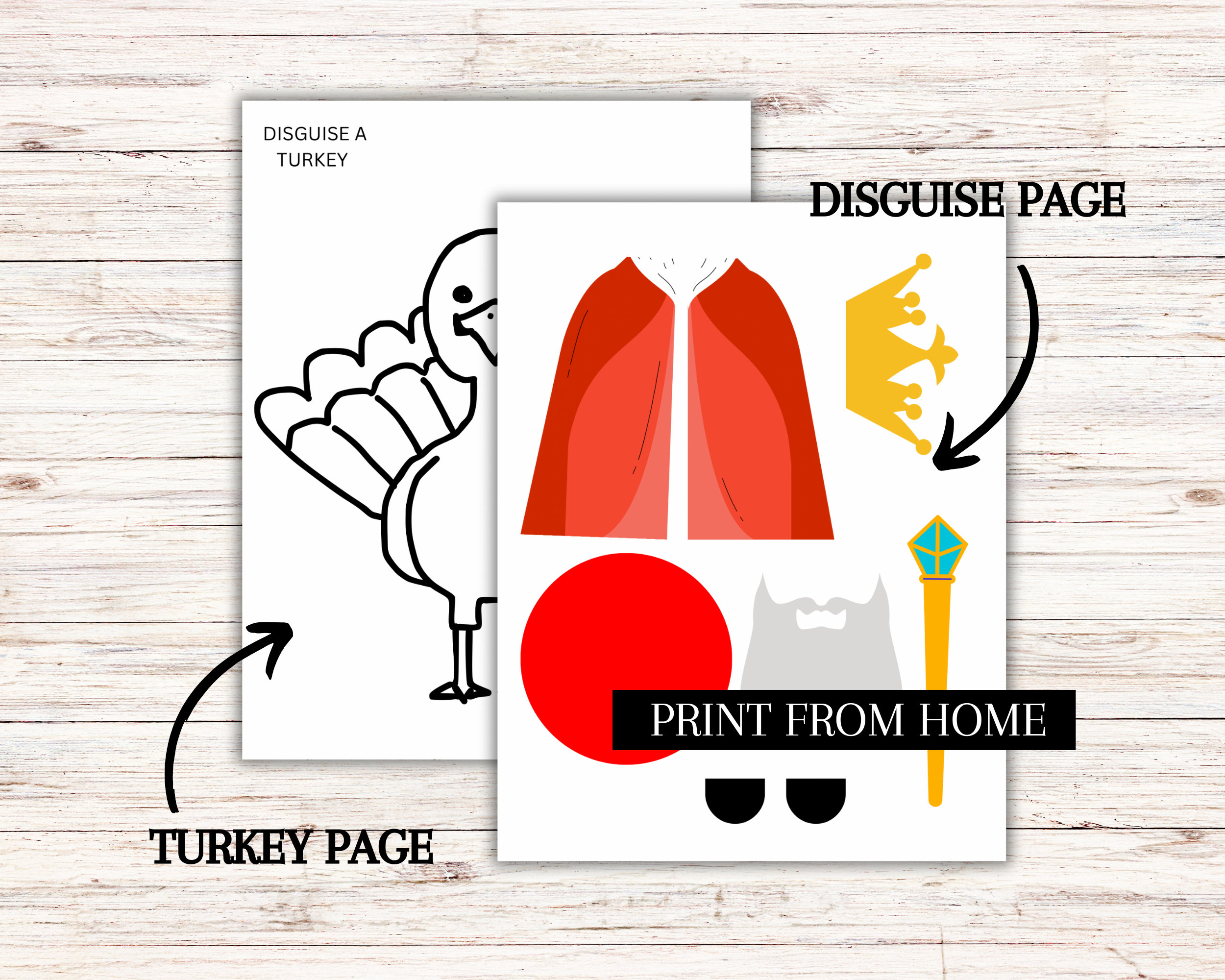 Disguise a Turkey Turkey in Disguise Printable Thanksgiving - Etsy