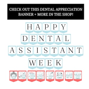 Dental Assistant Week Gift Tag, Happy Dental Assistant Week, Dental ...