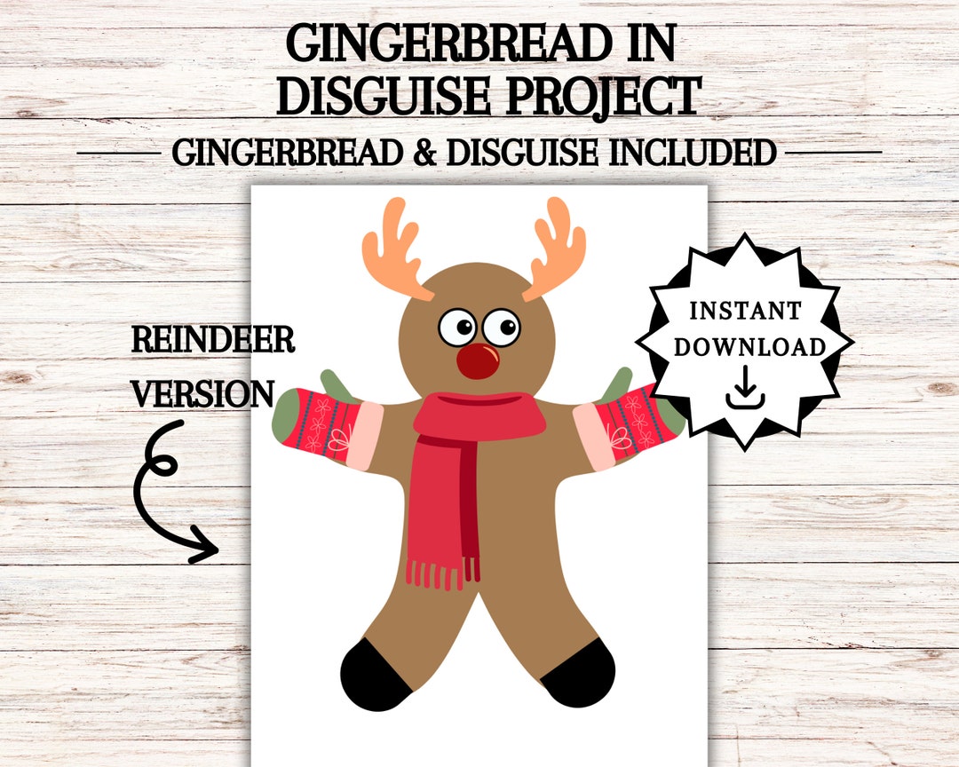 Disguise a Gingerbread Man, Gingerbread in Disguise Printable ...