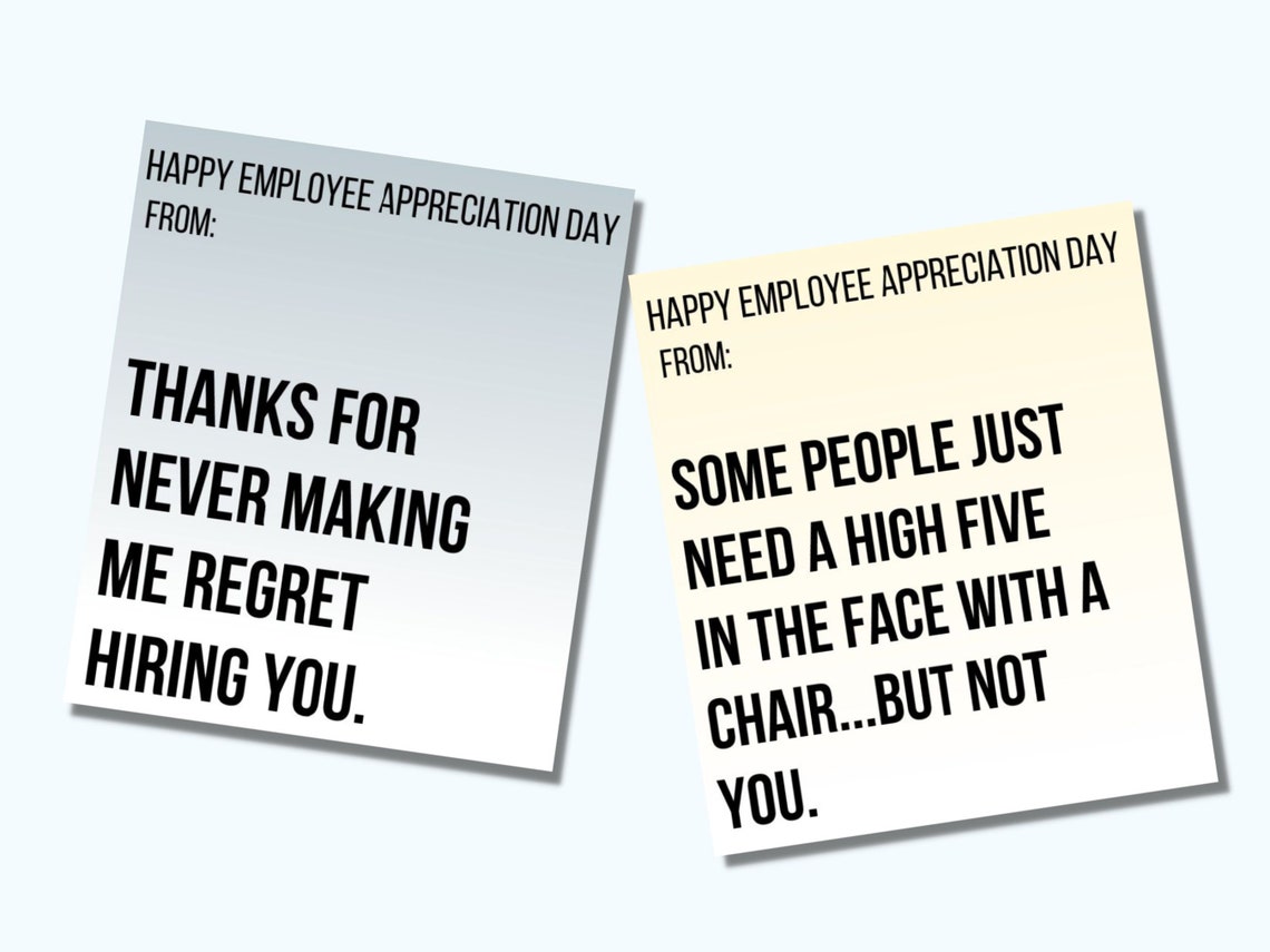 Funny Employee Appreciation Day Printable Employee - Etsy