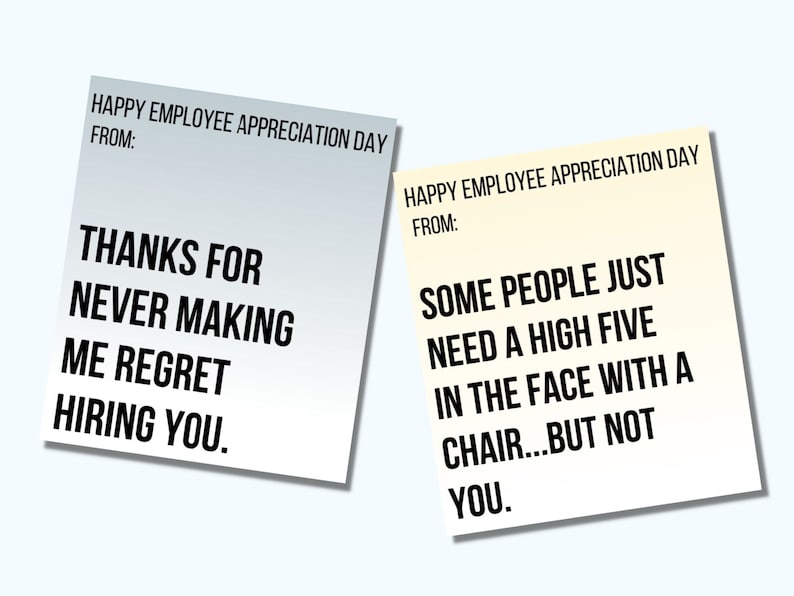Funny Employee Appreciation Day, Printable Employee Appreciation Cards ...