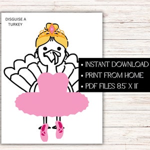 Disguise a Turkey, Turkey in Disguise Printable, Thanksgiving ...