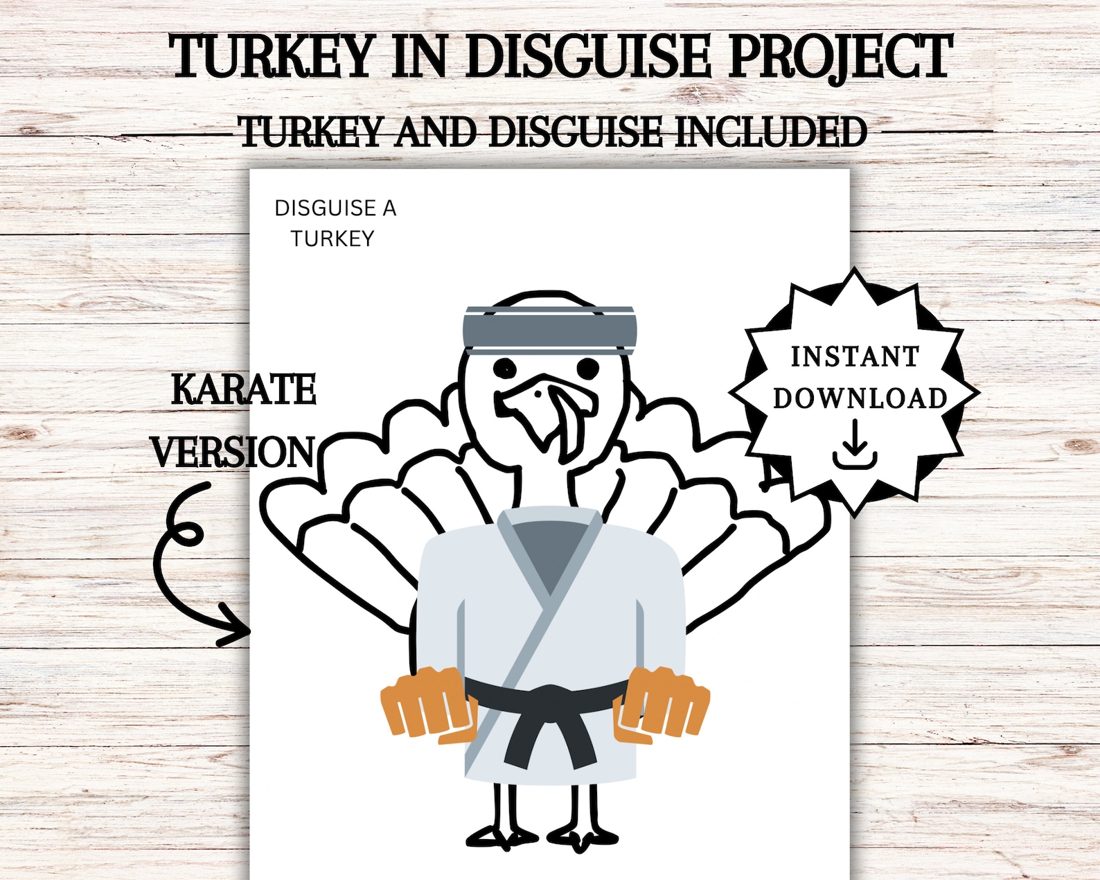 Disguise a Turkey Turkey in Disguise Printable (Instant Download) - Etsy