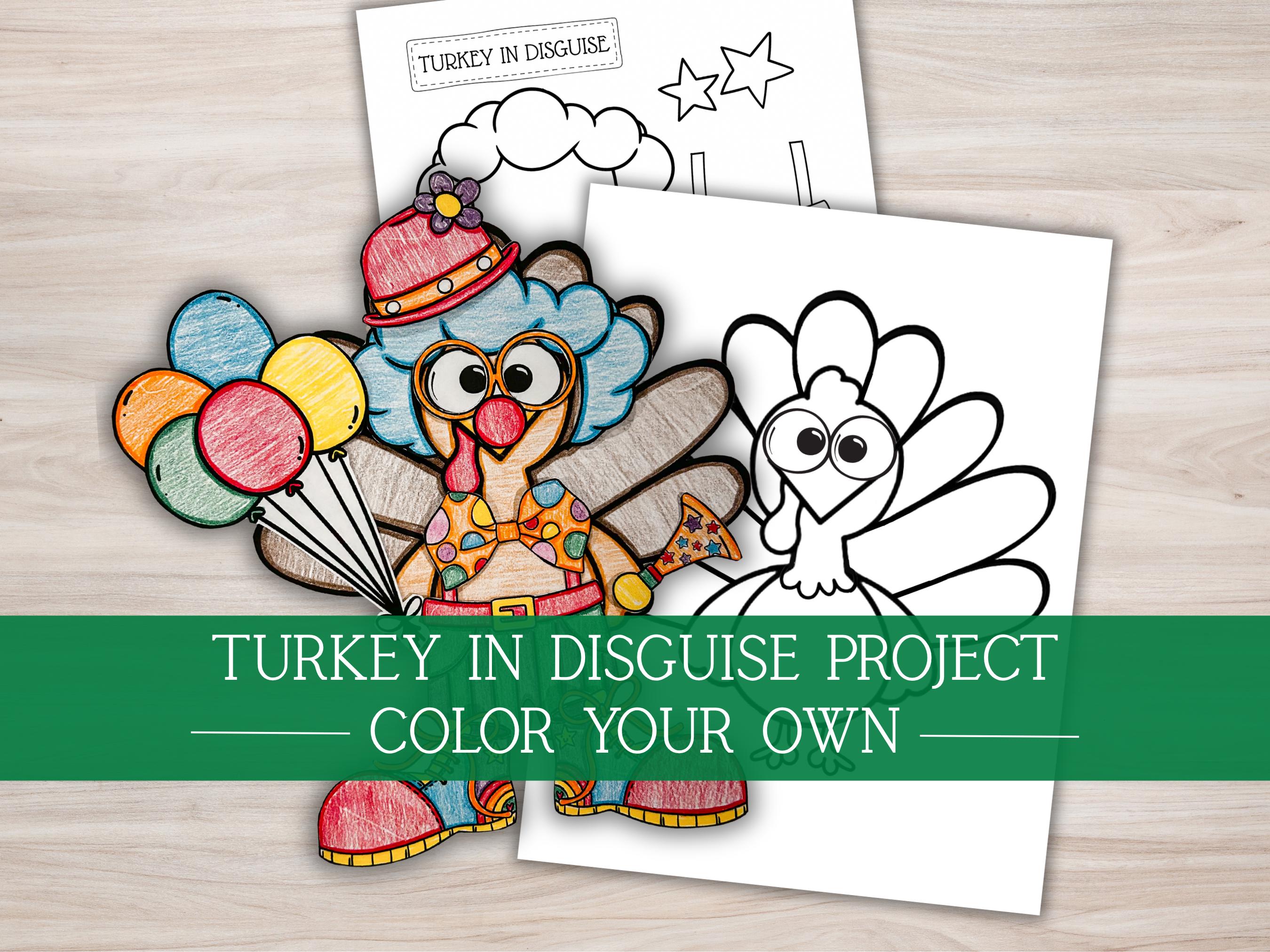 Disguise a Turkey, Turkey in Disguise Printable, Thanksgiving ...
