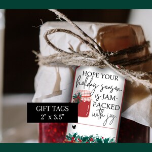 Christmas Gift Tag, Neighbor Gift Tag, Jam Gift Tag, Homemade Jam Gift ...