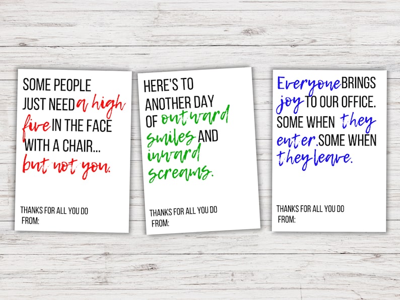 Funny Employee Appreciation Day, Printable Employee Appreciation Cards ...