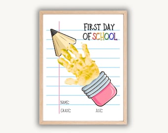 First Day of School Handprint Craft, Christian Handprint Crafts, Back ...
