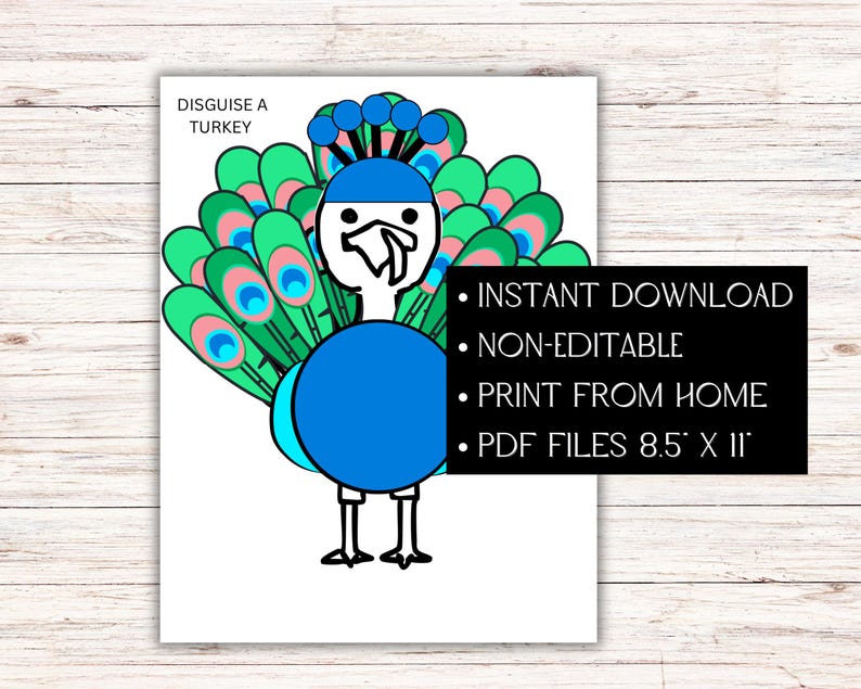 Disfraz de pavo, Pavo disfrazado imprimible, Actividades de Acción de ...