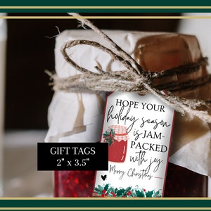 Christmas Gift Tag, Neighbor Gift Tag, Jam Gift Tag, Homemade Jam Gift ...