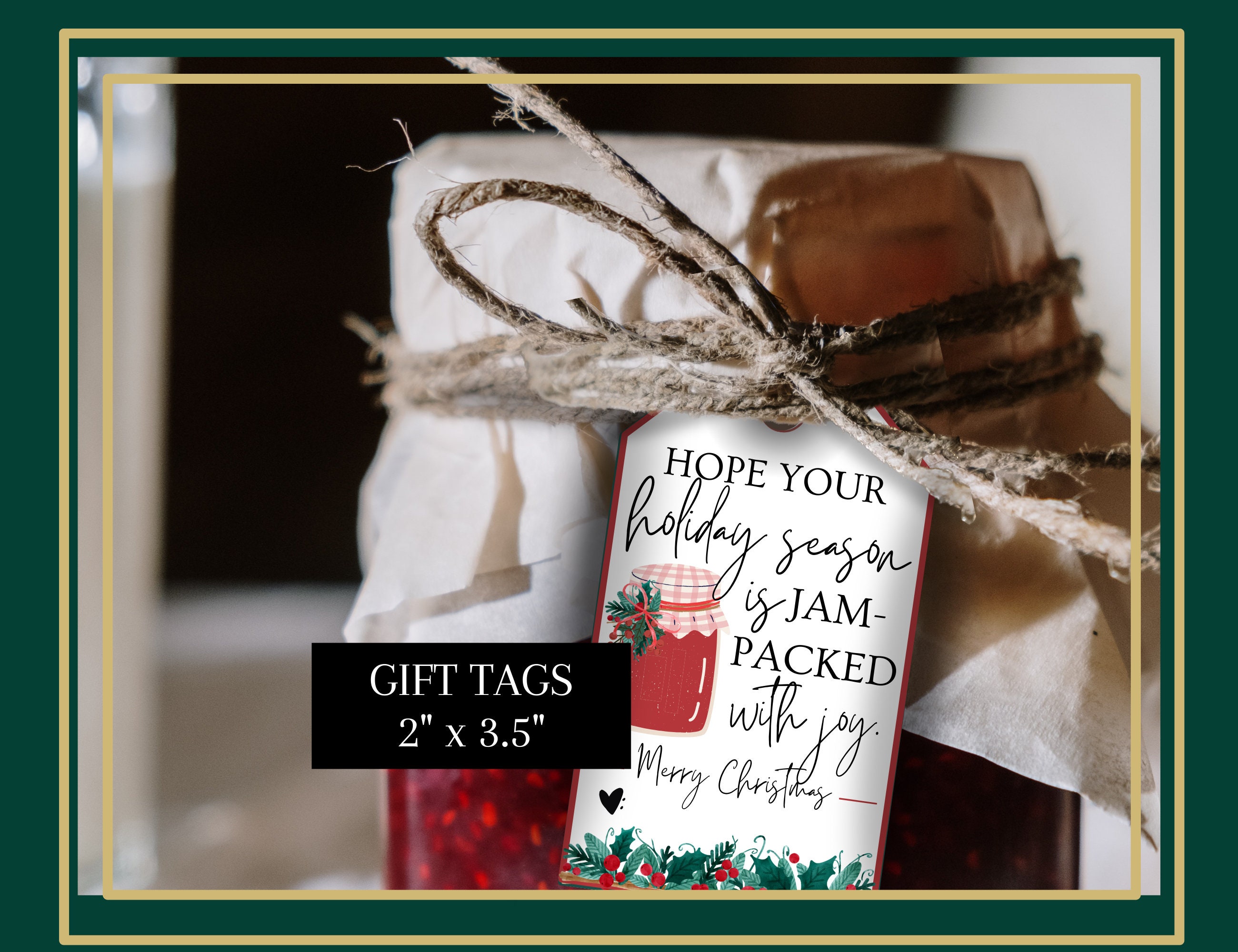 Christmas Gift Tag, Neighbor Gift Tag, Jam Gift Tag, Homemade Jam Gift ...