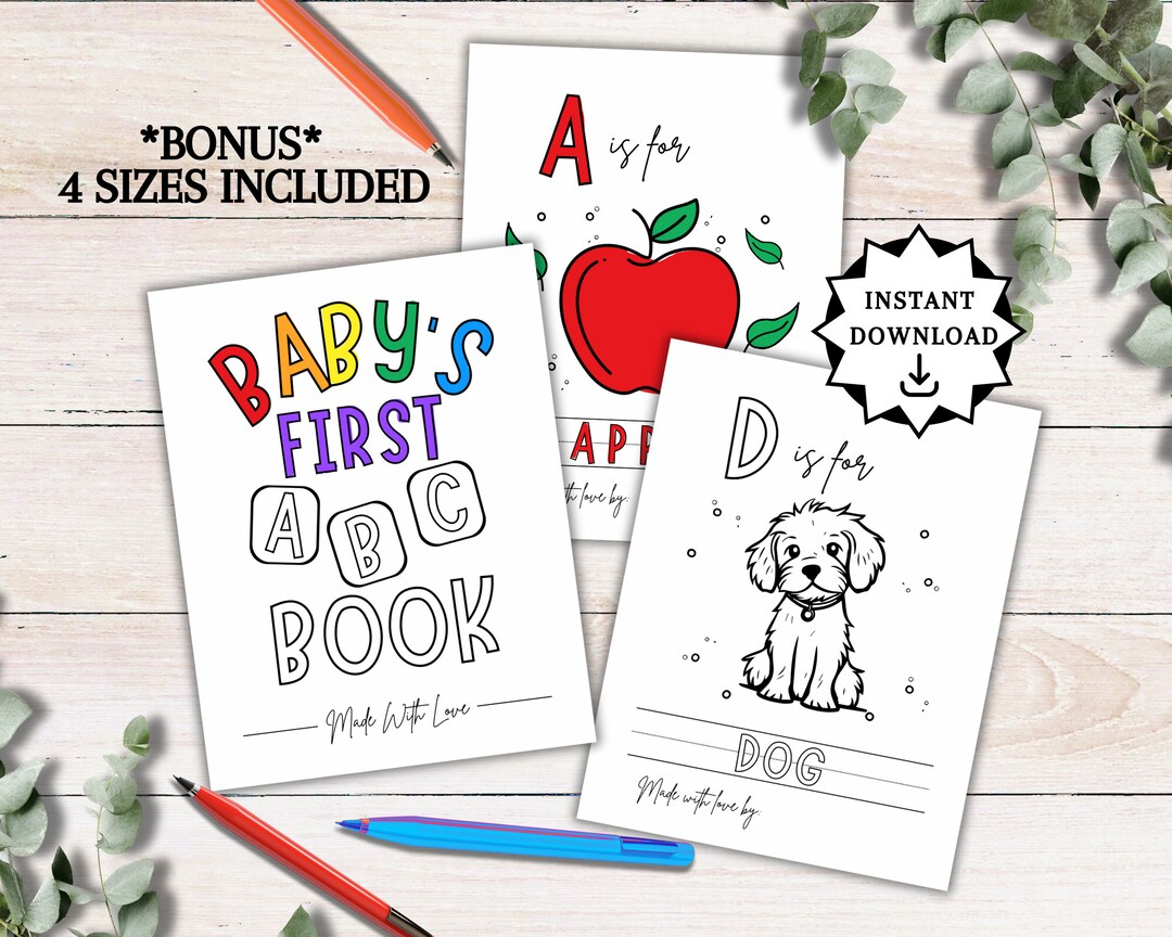 Baby Shower ABC Book, ABC Baby Shower Coloring Pages, Baby's First ABC ...