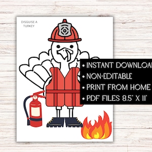 Disguise a Turkey, Turkey in Disguise Printable, Thanksgiving ...