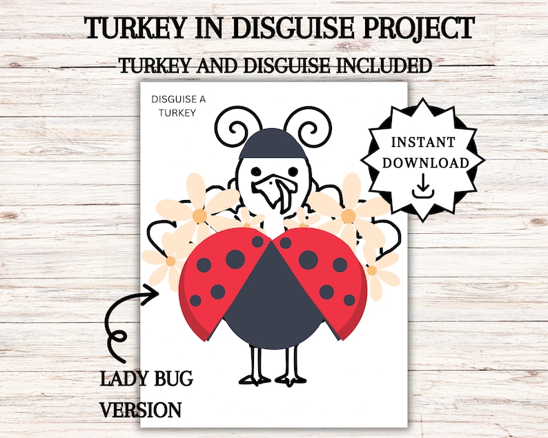 Disguise a Turkey, Turkey in Disguise Printable, Thanksgiving ...