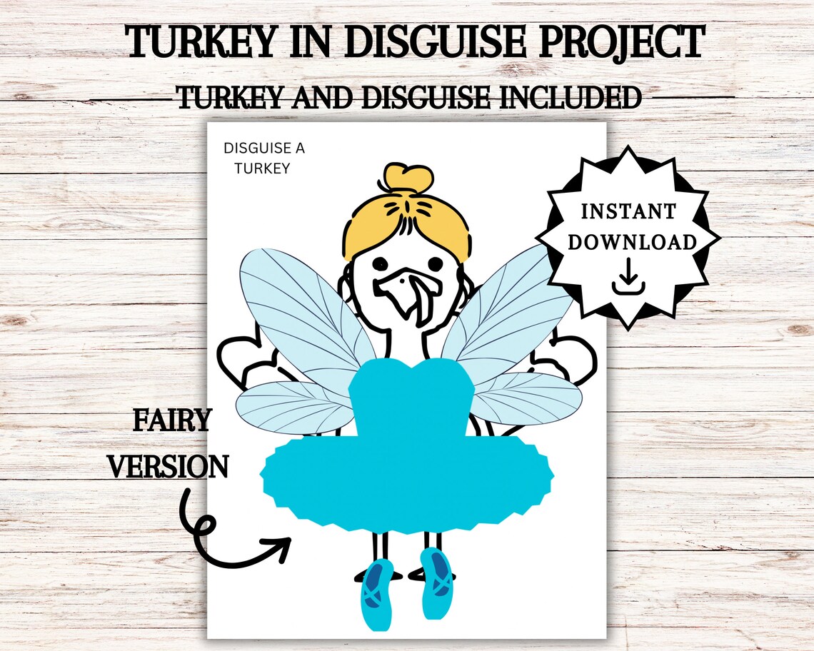Disguise a Turkey, Turkey in Disguise Printable, Thanksgiving ...