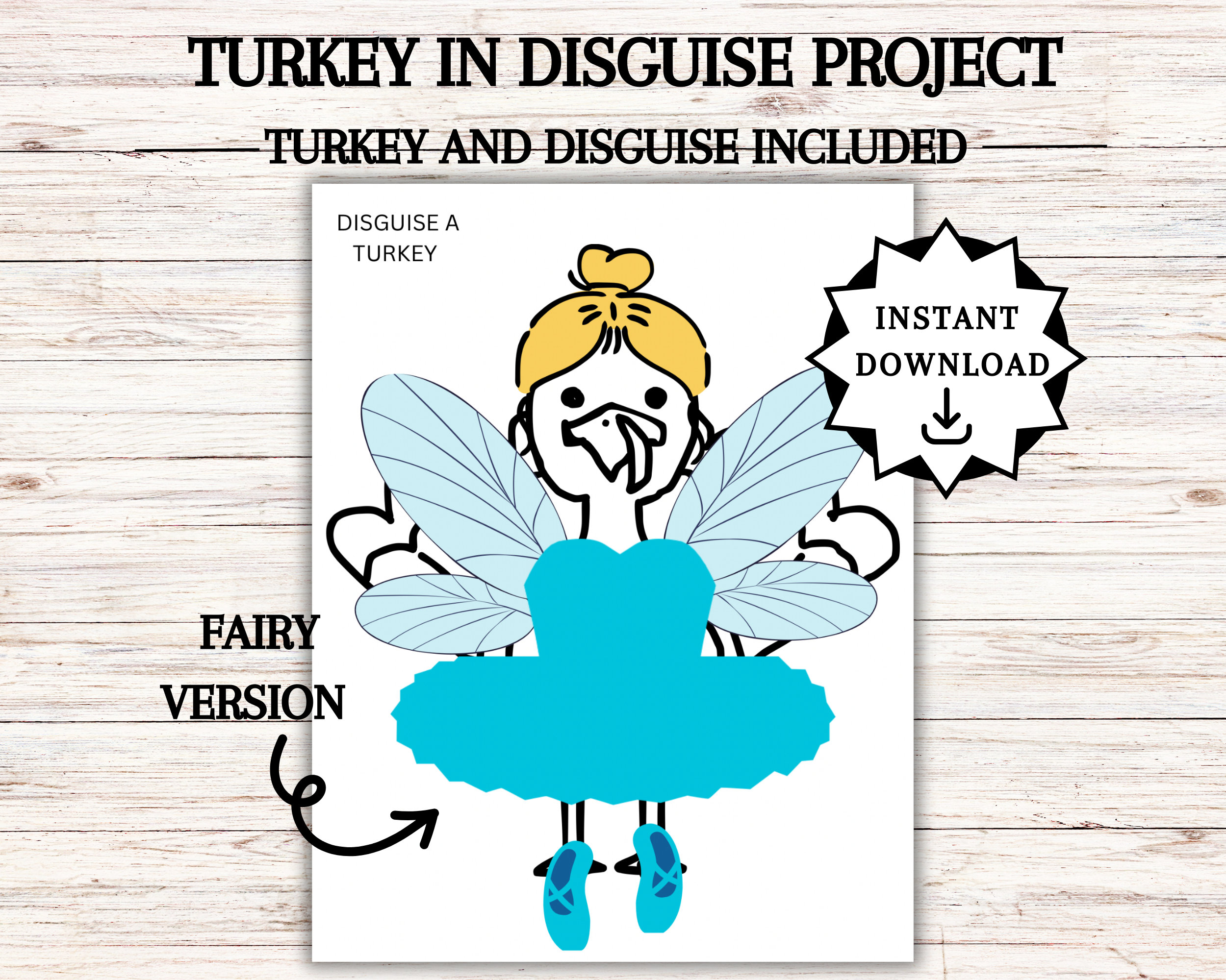 Disguise a Turkey, Turkey in Disguise Printable, Thanksgiving ...