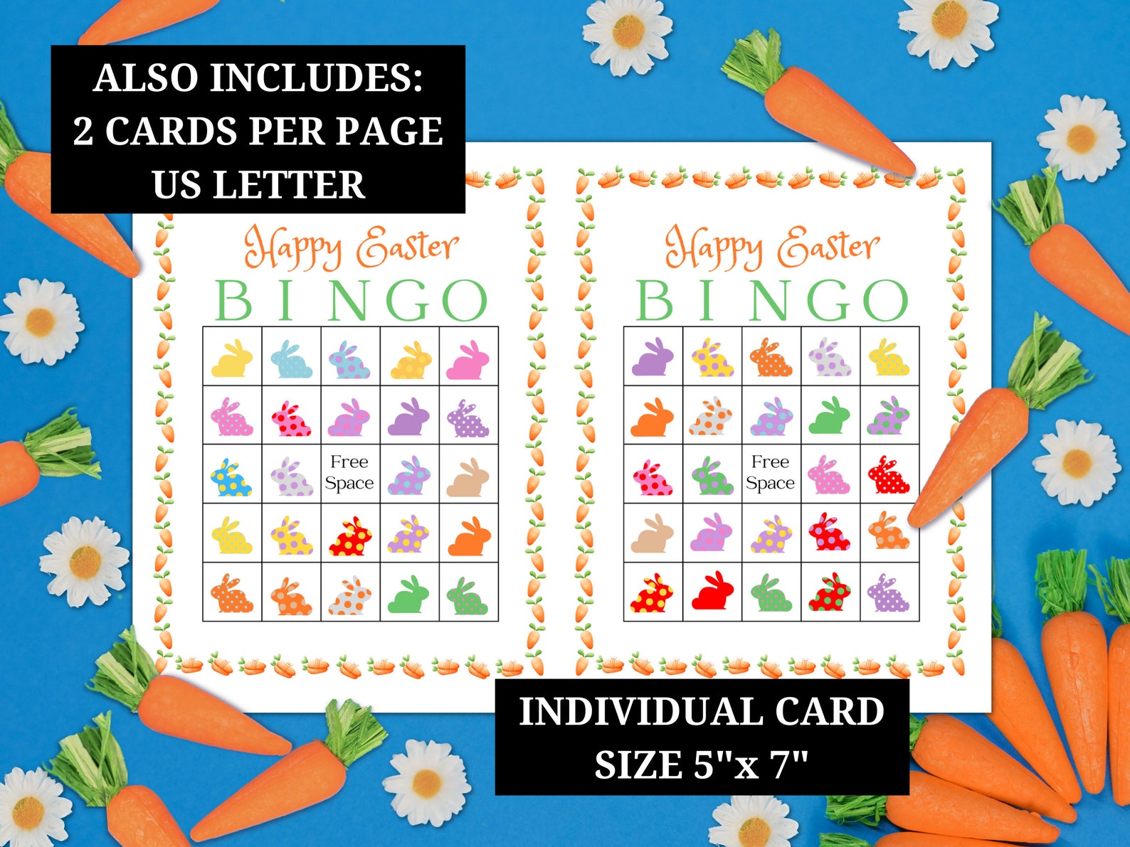 Easter Bingo, Printable Easter Bingo, Holiday Bingo, Easter Bingo Cards ...