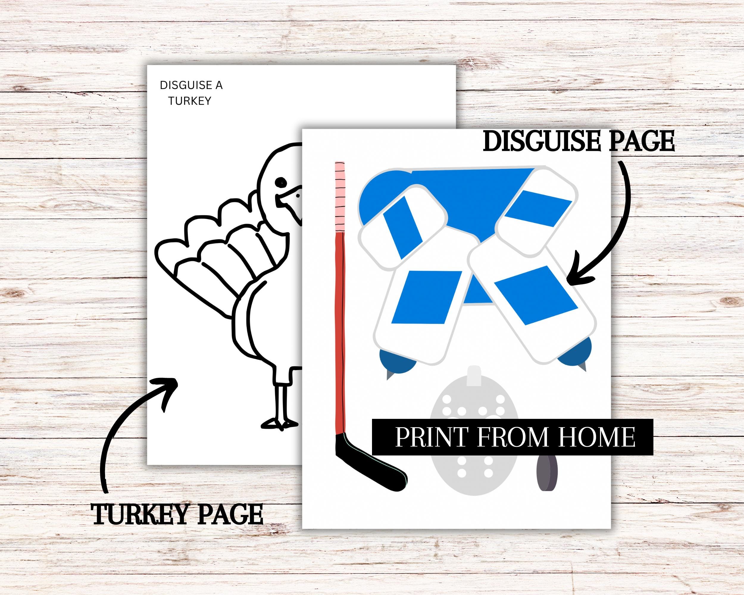 Disguise a Turkey, Turkey in Disguise Printable, Thanksgiving ...