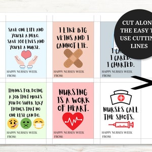 Funny Nurse Appreciation Week Gift Tag, Happy Nurses Week Printable ...
