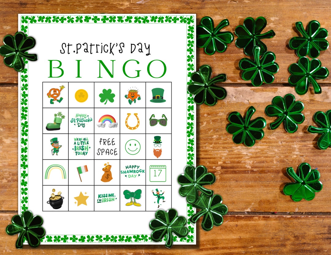 St. Patrick's Day Bingo, Printable St. Patrick's Day Bingo, St. Patrick ...