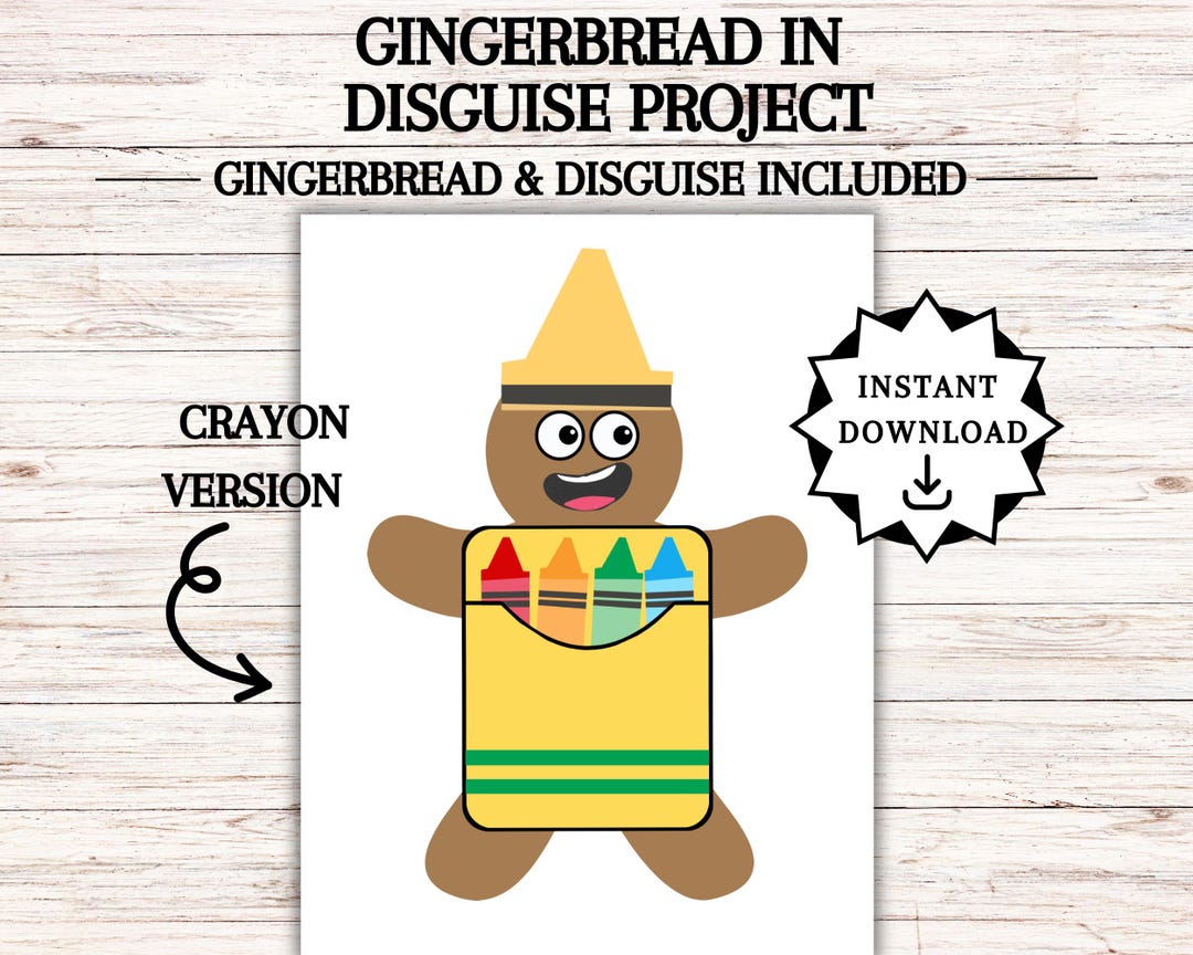 Disguise a Gingerbread Man, Gingerbread in Disguise Printable ...