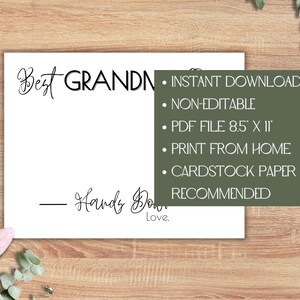 Grandma Handprint Sign, Handprint Sign, Grandparents Day Handprint ...