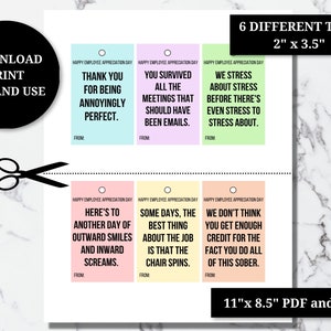 Funny Employee Gift Tags Employee Appreciation Gift Tags - Etsy