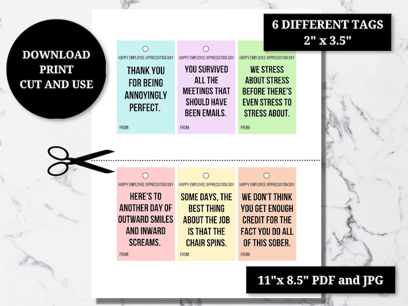 Funny Employee Gift Tags Employee Appreciation Gift Tags - Etsy