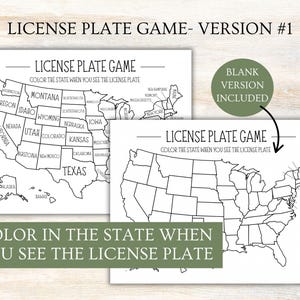 Road Trip Games, License Plate Game, Road Trip Bingo, Travel Bingo, Car ...