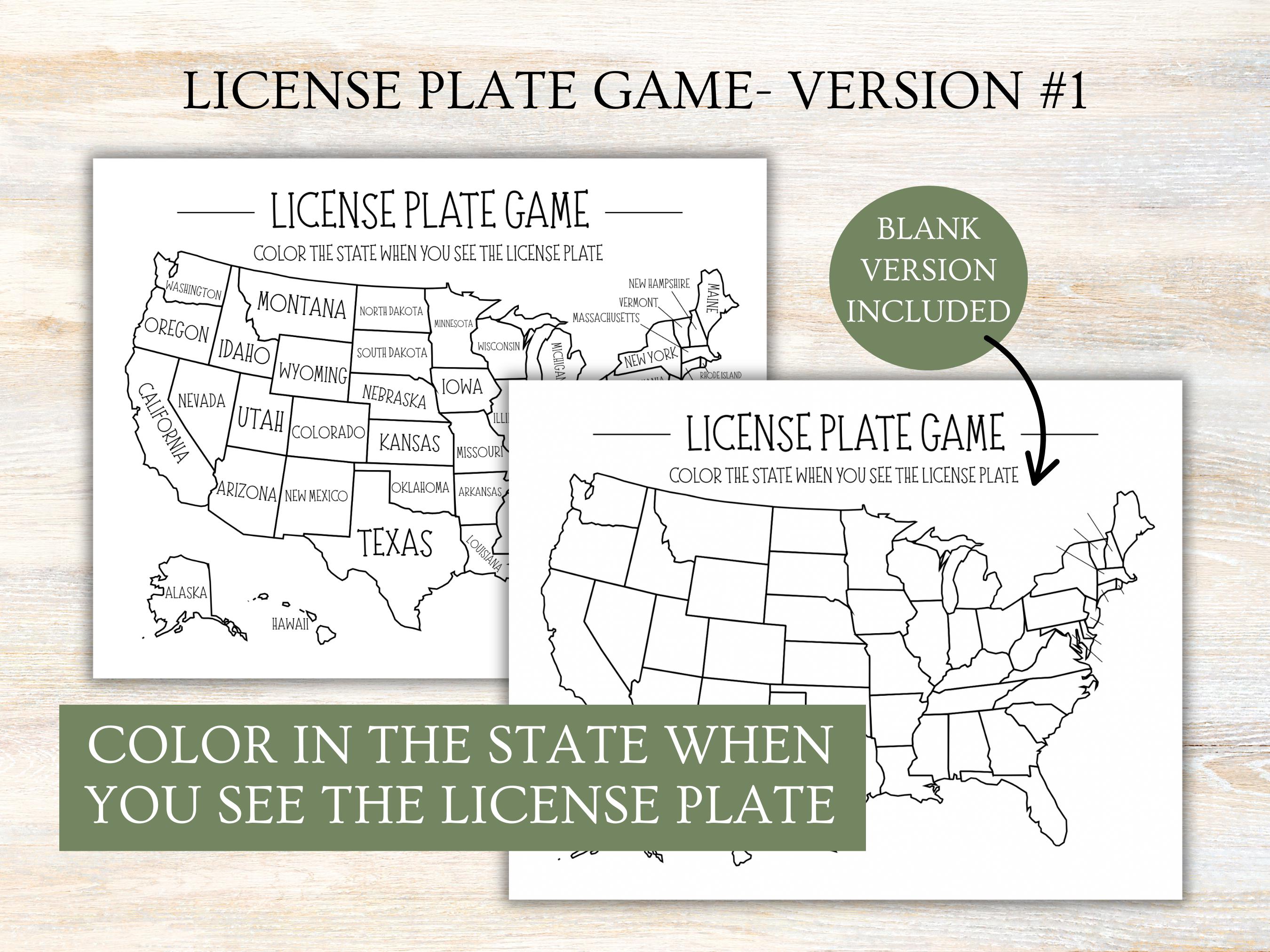 Road Trip Games, License Plate Game, Road Trip Bingo, Travel Bingo, Car ...